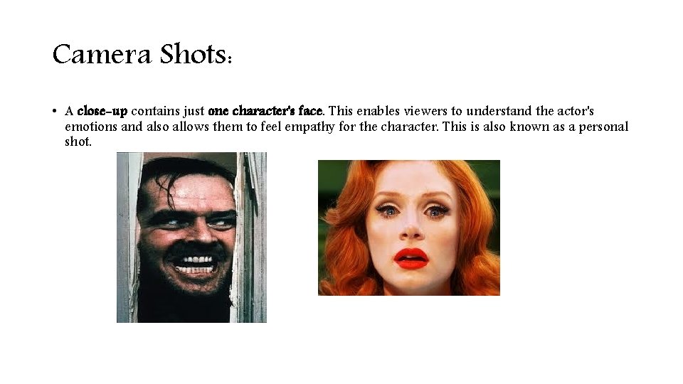 Reading a film Technically Symbolically Technically Symbolically It
