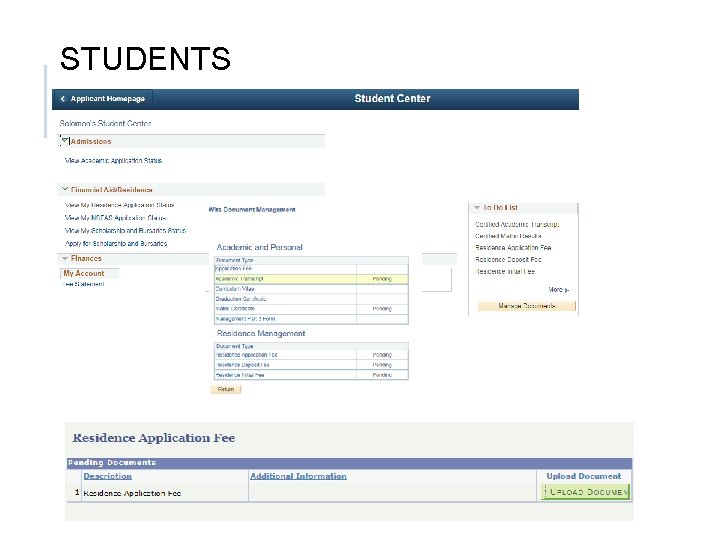 WITS inhouse developedPeoplecode based Residence Management System SESSION