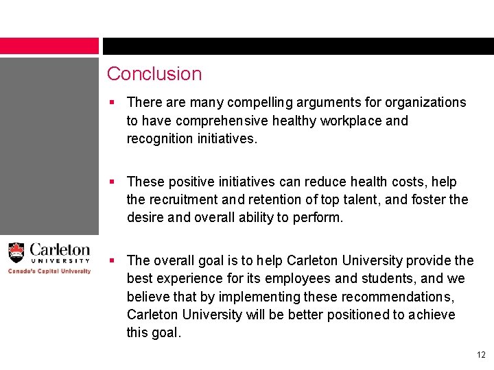 Employee Recognition and Wellness Benchmarking Project Healthy Workplace