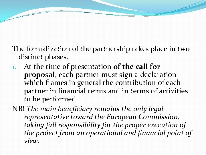 Legal aspects on project submission by Guido Crastolla