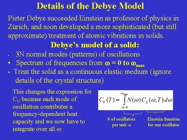 Vibrational Thermal Properties of Crystal Lattices A Heat