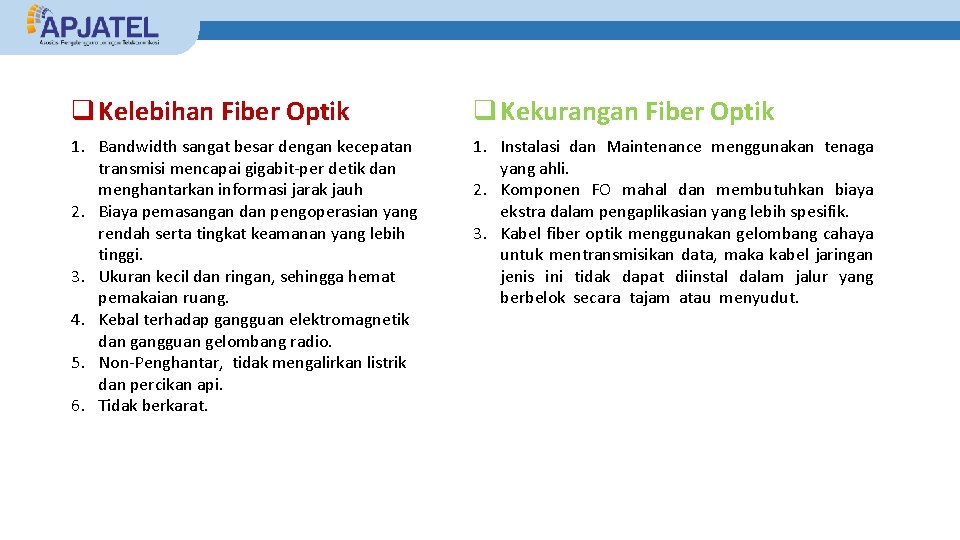 Konsep dasar Jaringan Fiber Optik Pengertian Teknologi kabel