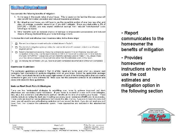 Volunteer Florida Foundation Mitigation Inspection Program Review Process