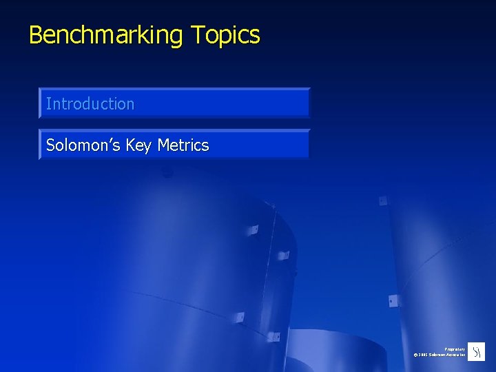 Anniversary Solomons Worldwide Energy Industry Benchmarking IAPG CONFERENCE