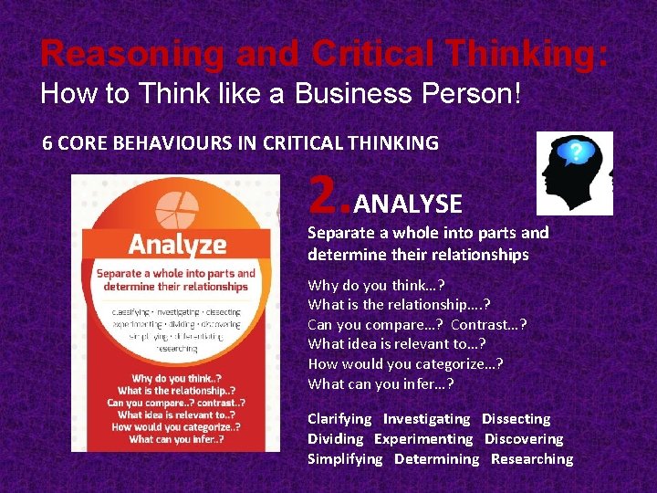 Reasoning and Critical Thinking How to Think like
