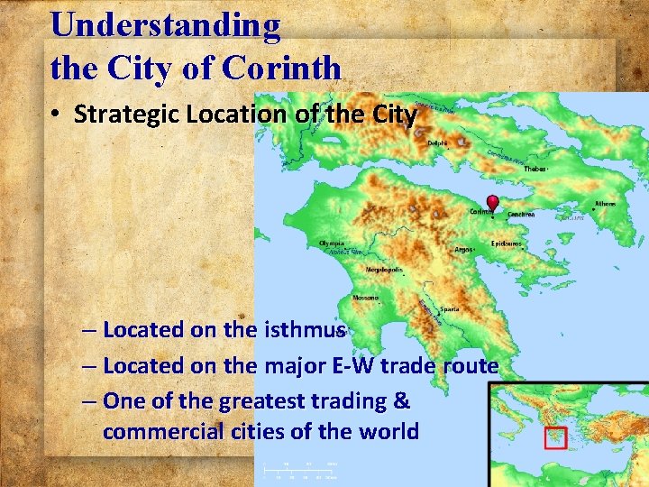 Introduction Understanding the City of Corinth Strategic Location