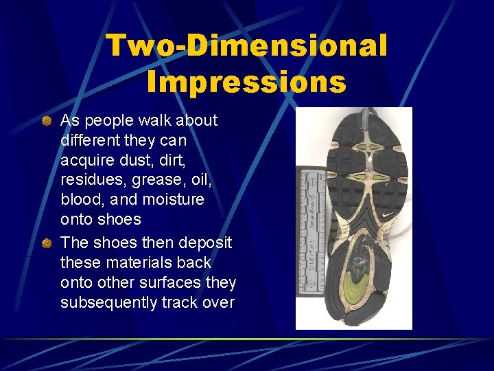 Laboratory II Footwear impression laboratory JS 113 Forensic