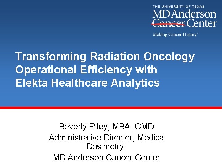 Transforming Radiation Oncology Operational Efficiency with Elekta ...