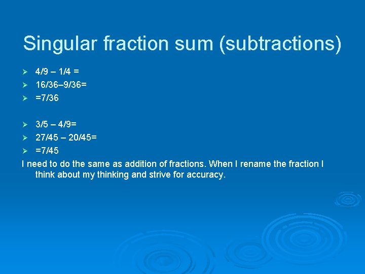 Fractions Sums with whole numbers and singular fractions