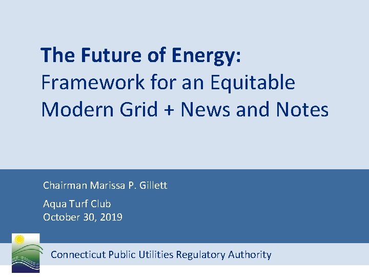 The Future of Energy Framework for an Equitable