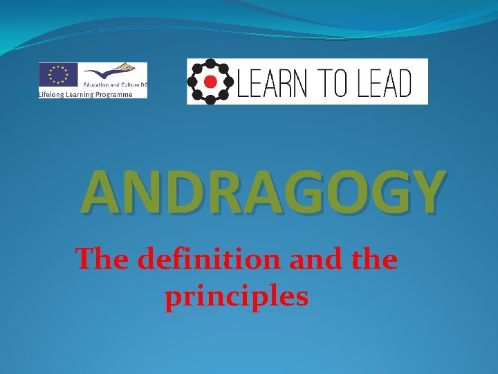 ANDRAGOGY The definition and the principles What does
