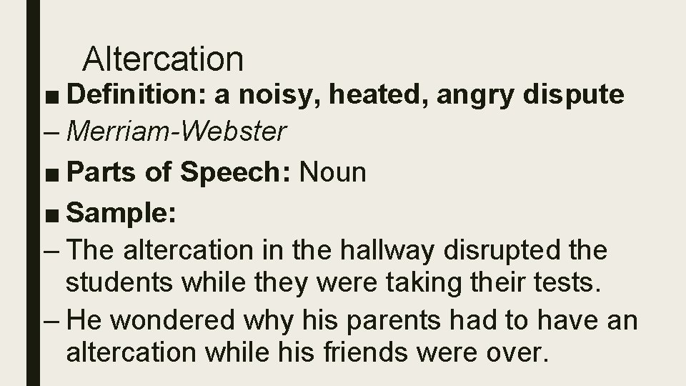 VOCABULARY PT V To Kill A Mockingbird Ms