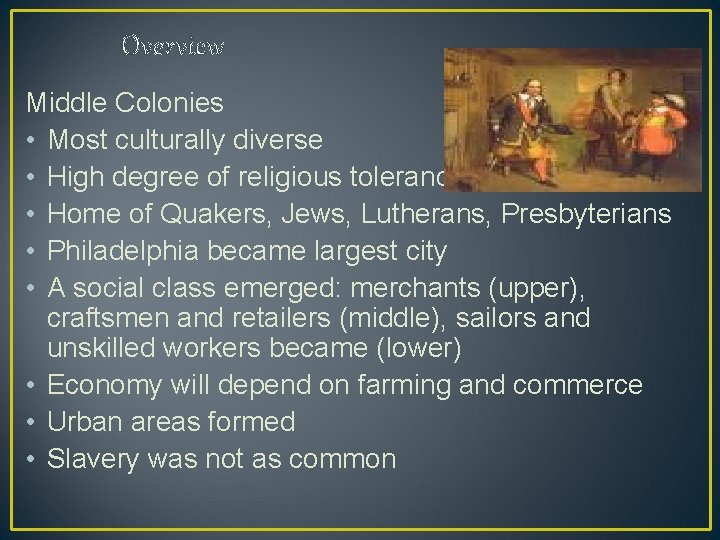 Life in the British Colonies Overview New England