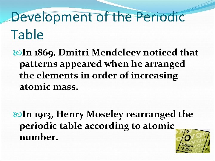 Periodic Table Families Identifying Learning Scale I can