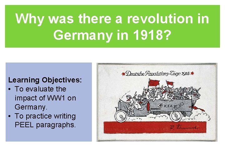Why was there a revolution in Germany in