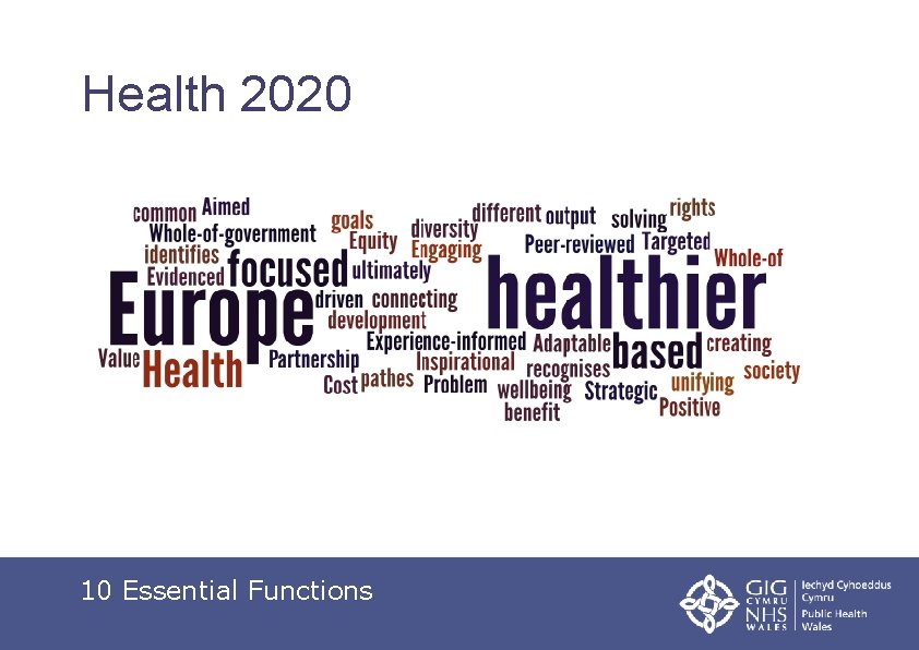 2013 Staff Conference 10 Essential Public Health Functions