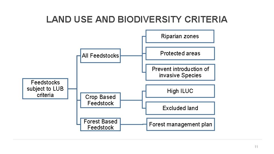 CLEAN FUEL STANDARD LAND USE AND BIODIVERSITY CRITERIA