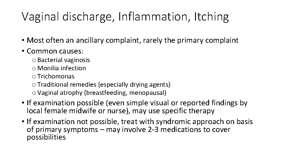 Management of Common Gynecologic Problems in the Developing