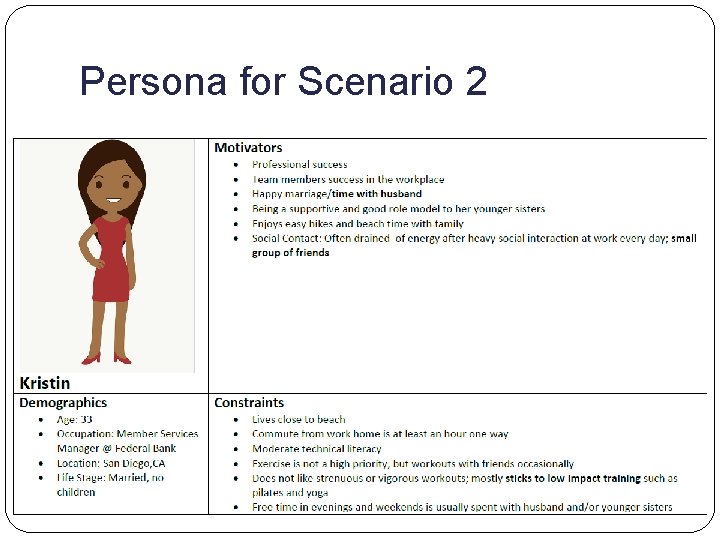 Workout Buddy App Design Scenarios Samantha Mann September