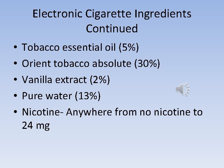 ECIGARETTES WHAT ARE THEY Definition An Ecigarette is
