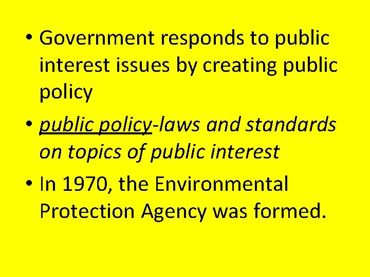 Economics Chapter 3 Section 1 Public Interest The