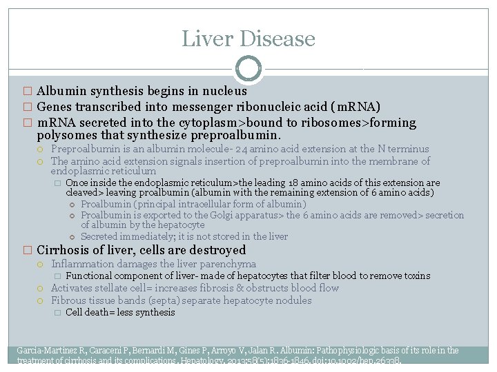 Pathophysiology of Hypoalbuminemia PAULA ROSE RENAL JANELLE FRALEY