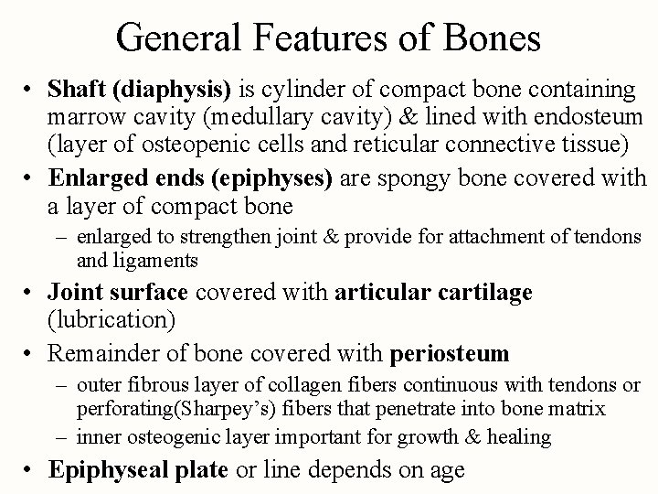 Chapter 7 and 9 Bone Tissue and Articulations