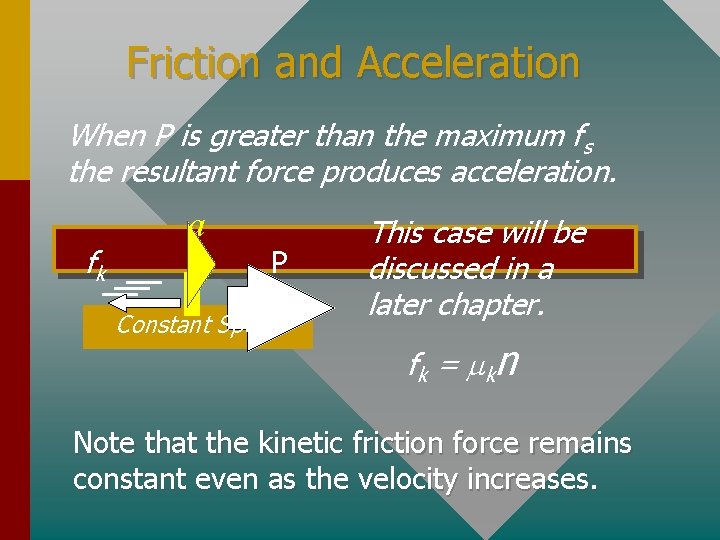 Friction and Equilibrium A Power Point Presentation by