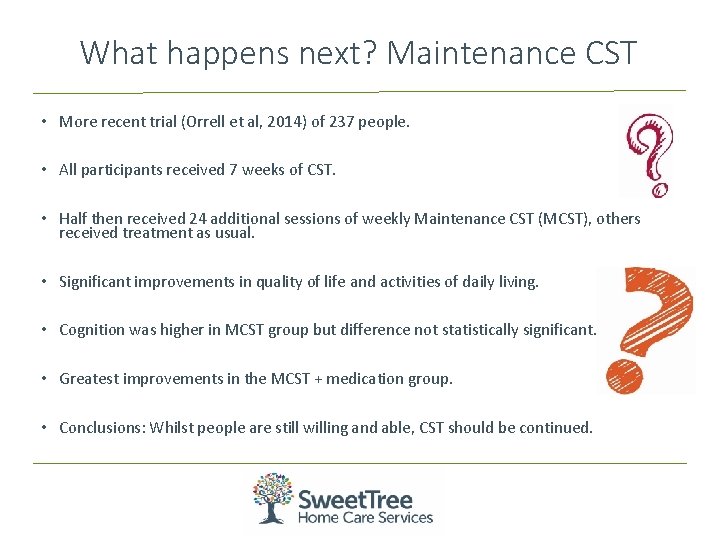 Cognitive Stimulation Therapy CST for Dementia Theory Research