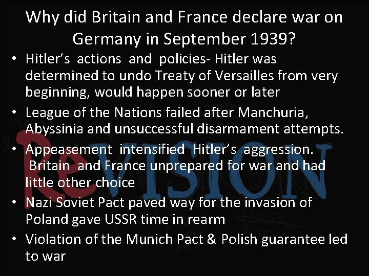 IGCSE History Revision 3 Why had international peace