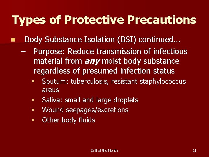 Drill of the Month Developed by Gloria Bizjak
