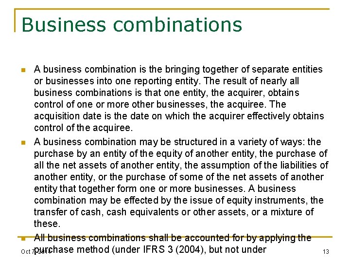 Accounting Basics Lecture 4 Intangible assets business combinations