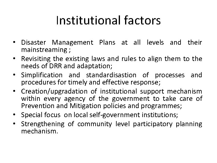 Scope of Prevention and Mitigation DRR Presentation4 Human