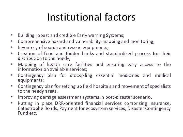 Scope of Prevention and Mitigation DRR Presentation4 Human