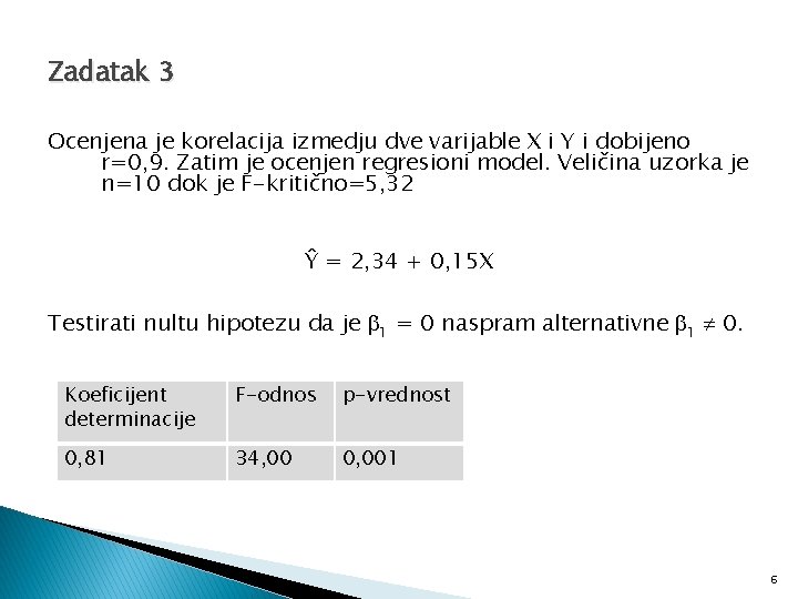Regresiona analiza Regresiona analiza Prost linearni regresioni model