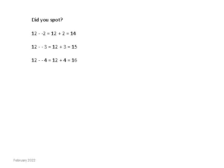 2 Add and Subtract Negative Numbers February 2022