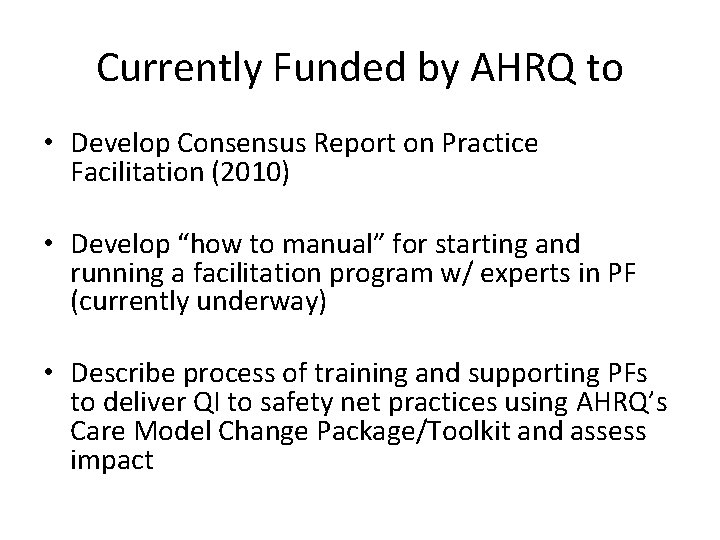 Training Practice Facilitators LA Nets lessons learned Lyndee