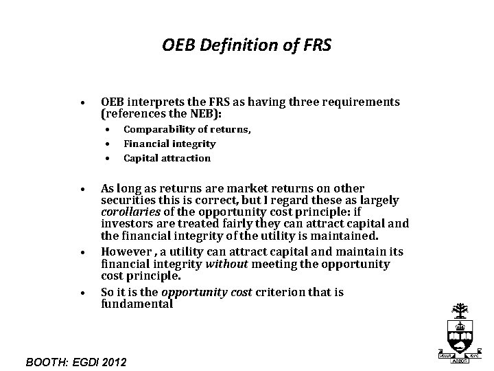 Capital Structure for EGDI Professor Laurence Booth November