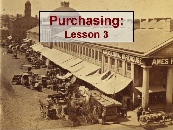 Purchasing Lesson 3 What information does a spec