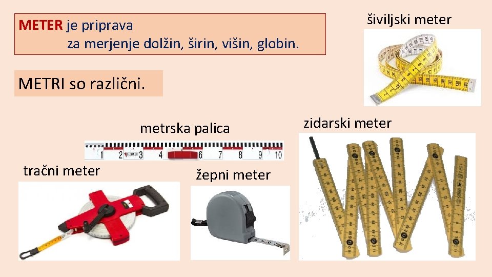 MERJENJE METER DECIMETER CENTIMETER 3 razred METER je
