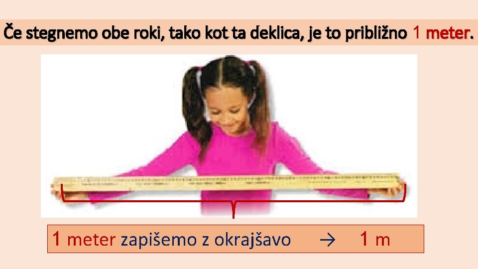 MERJENJE METER DECIMETER CENTIMETER 3 razred METER je