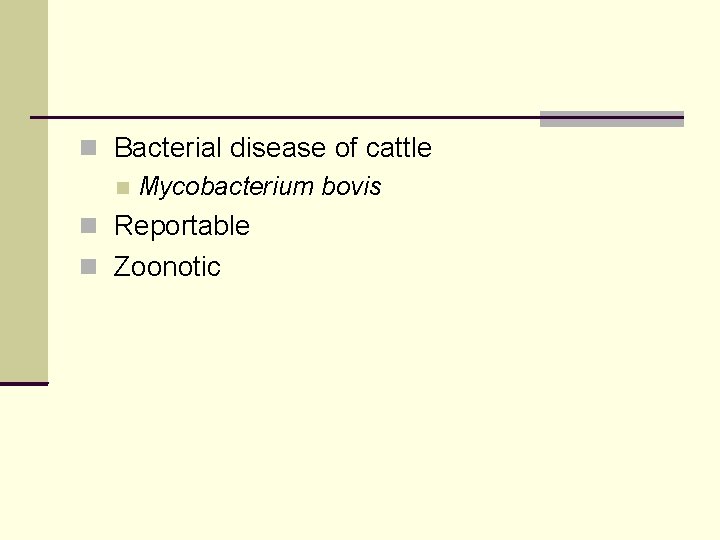 Tuberculosis Control Program 4 H Veterinary Science Extension