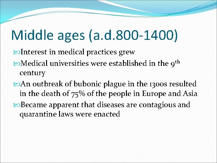 History of Diagnostic Medicine Bell Work 1 What
