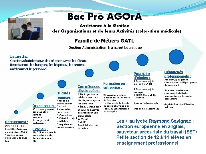 Bac Pro AGOr A Assistance la Gestion des