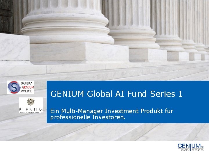 GENIUM Global AI Fund Series 1 Ein MultiManager