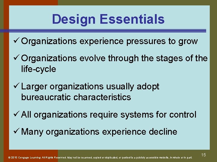 Chapter Nine Organization Size Life Cycle and Decline