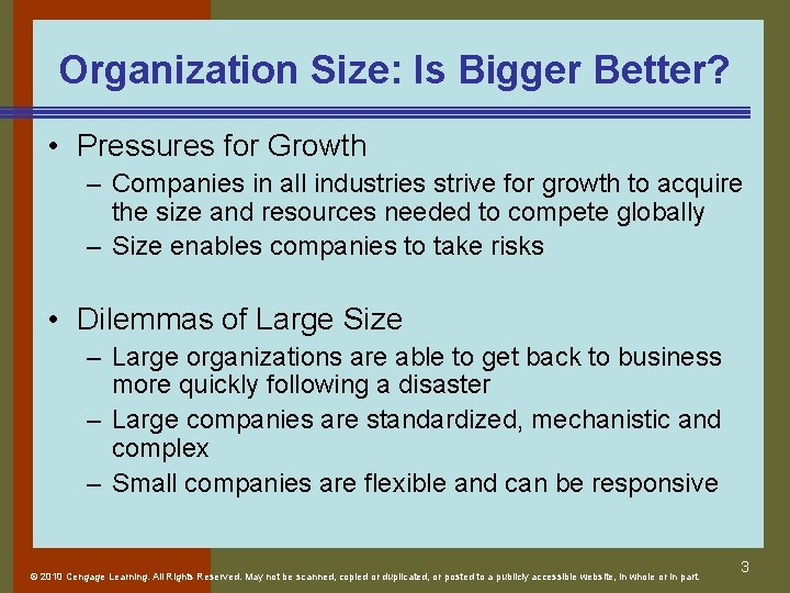 Chapter Nine Organization Size Life Cycle and Decline