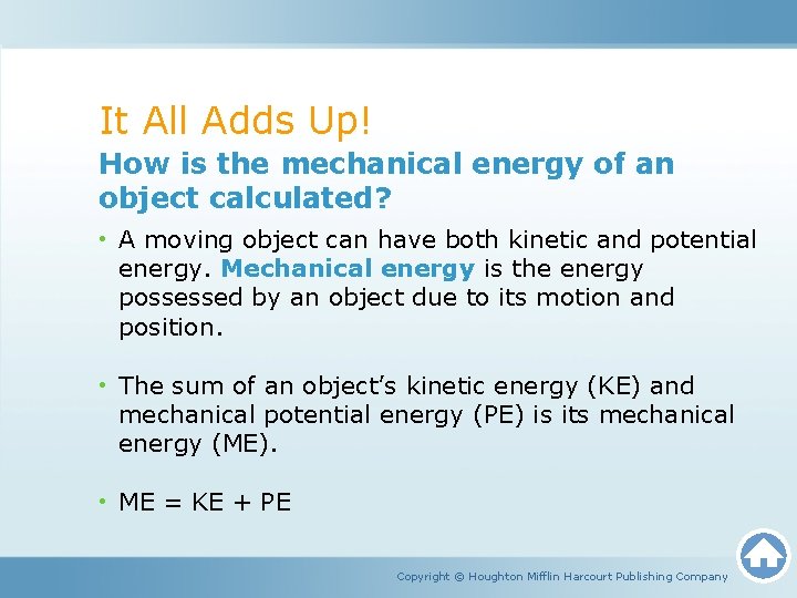 Unit 7 Lesson 6 Kinetic and Potential Energy