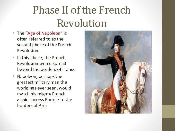 Phase II of the French Revolution The Age