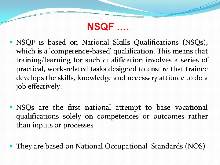 Overview of the Nigerian Skills Qualifications Framework NSQF